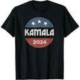 Kamala Harris 2024 For President Campaign T-Shirt Fashion Casual Round ...