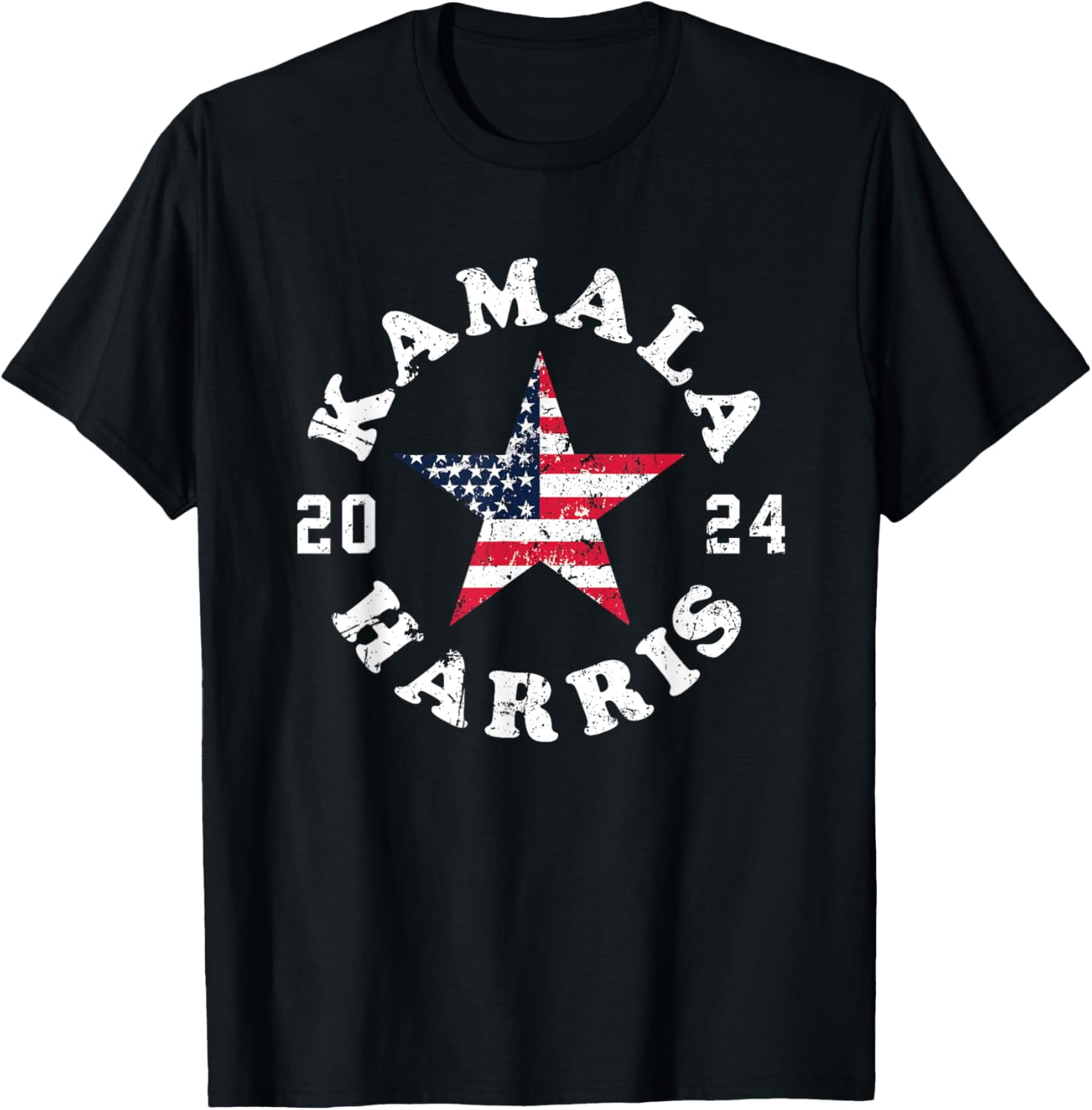 Kamala Harris 2024 President American Flag Vote Kamala T-Shirt Fashion ...