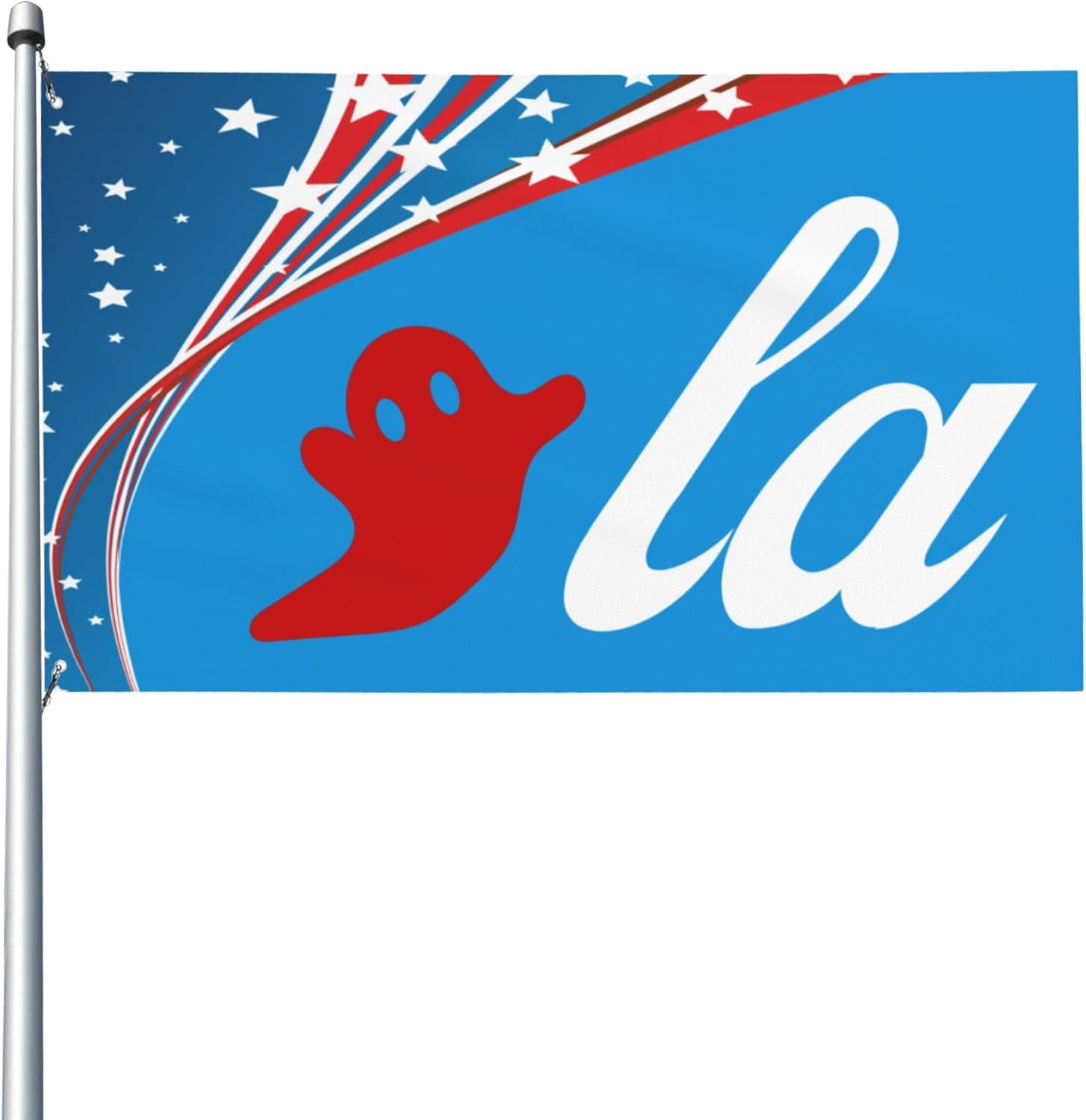 Kamala Harris 2024 President Comma L-A Flag 3x5 Harris Comma Ghost Halloween Vote Kamala 47 Flag ...
