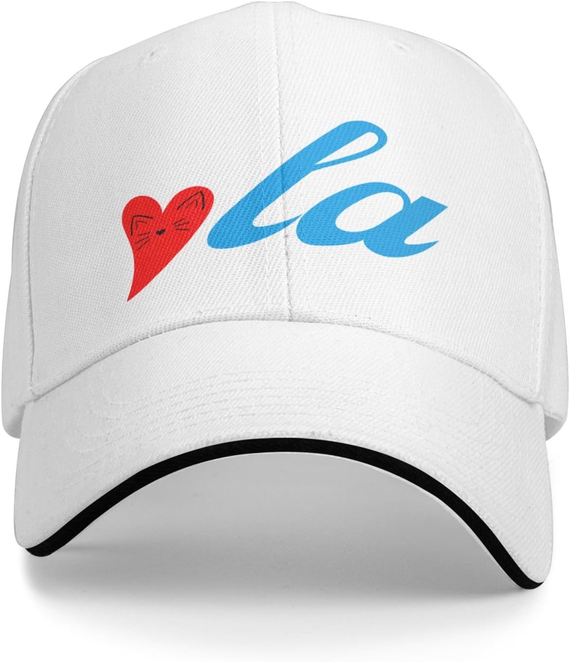 Kamala Harris 2024 President Comma L-A Hat Harris Comma Love Cat Vote Kamala 47 Baseball Cap ...