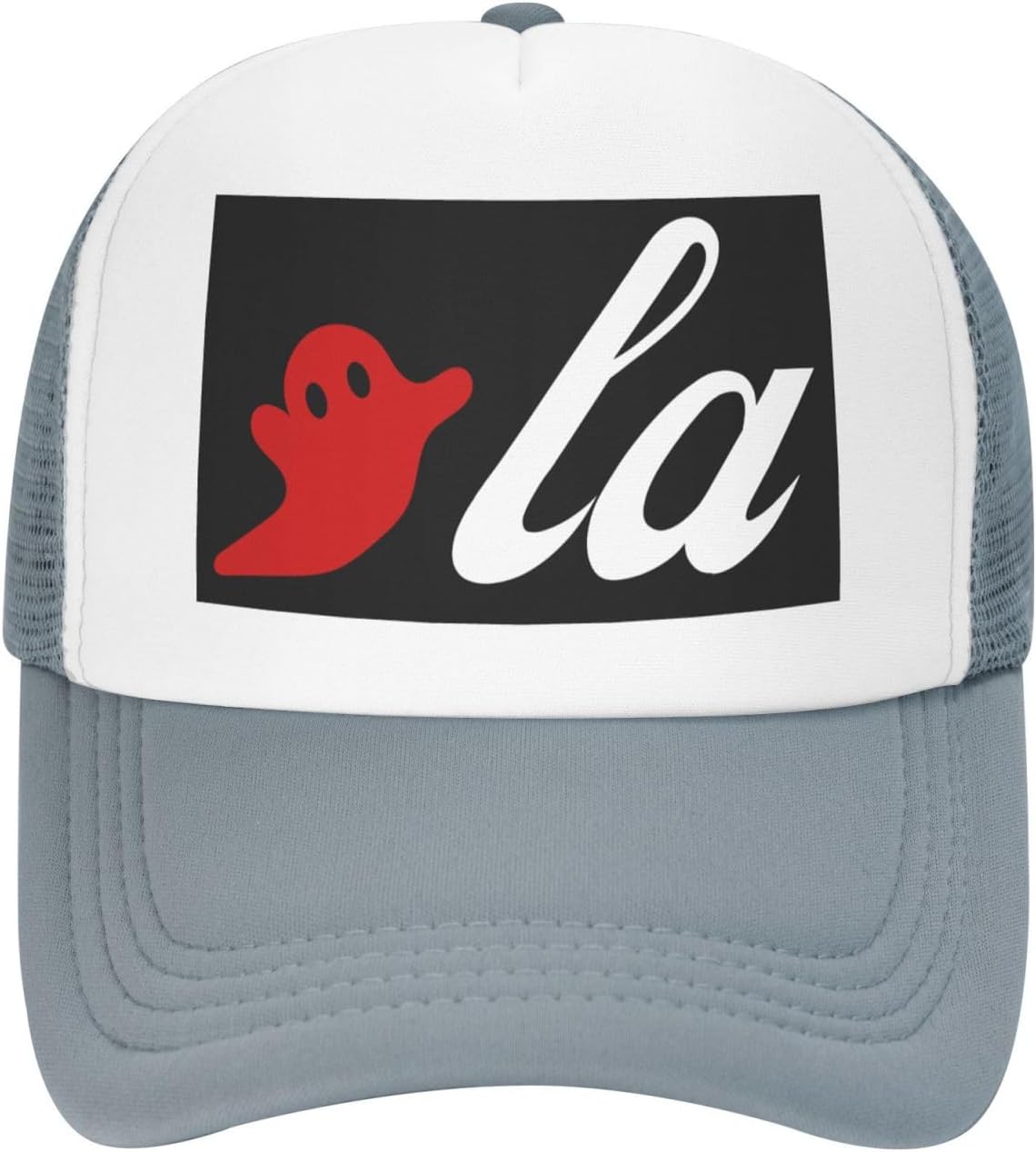Kamala Harris 2024 President Comma L-A Mesh Cap Harris Comma Ghost Halloween Kamala 47 Trucker ...