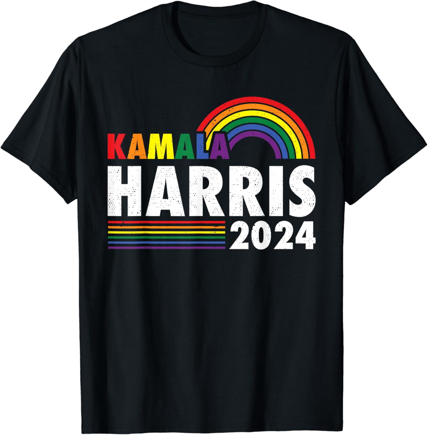 Kamala Harris 2024 Rainbow Gay Pride LGBT Election 2024 T-Shirt ...
