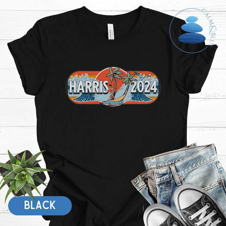 Kamala Harris 2024 T Shirt Coconut Tree Support Harris For President