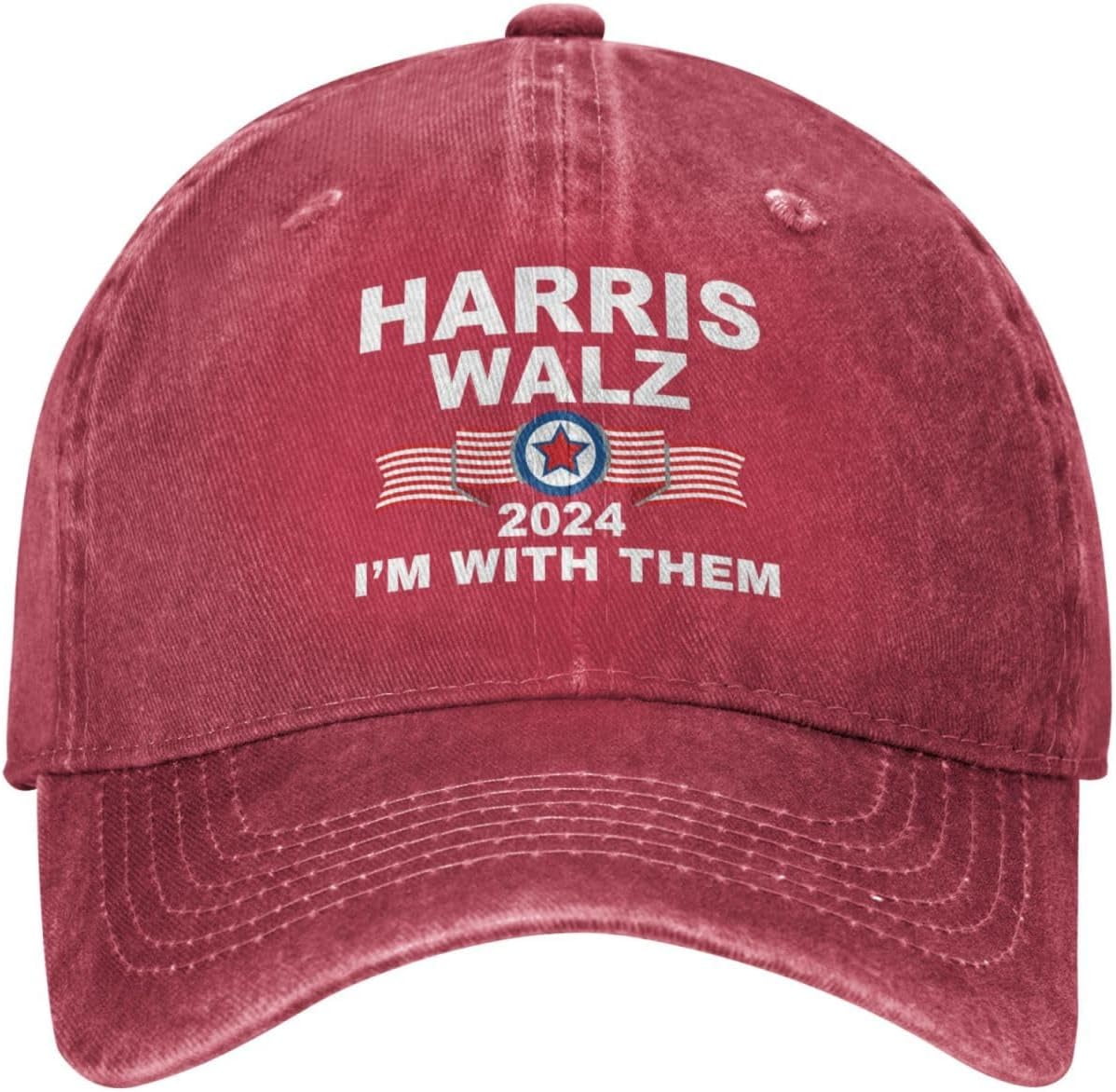 Kamala Harris 2024 Tim Walz Waltz Iu2019m with Them Hat Women Dad Hats ...