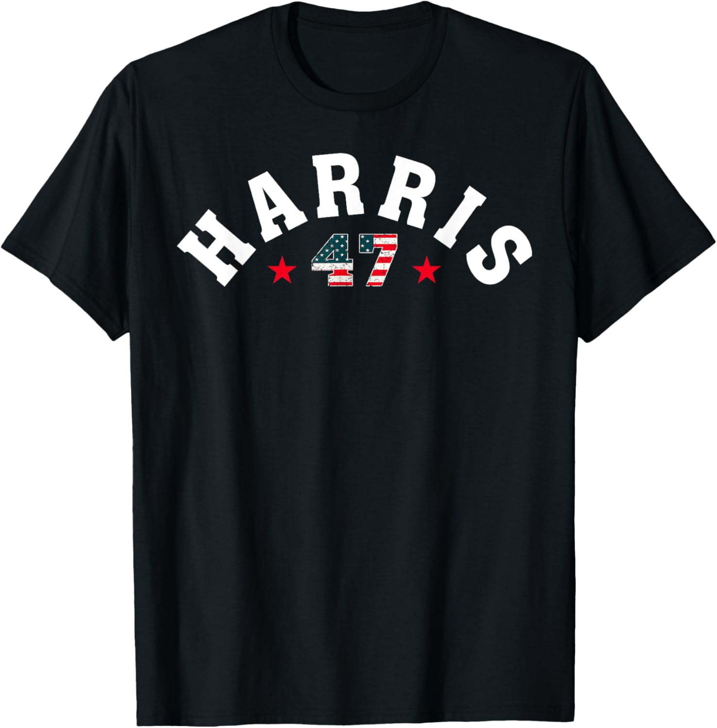 Kamala Harris 2024 With Harris 47 style curved font T-Shirt - Walmart.com