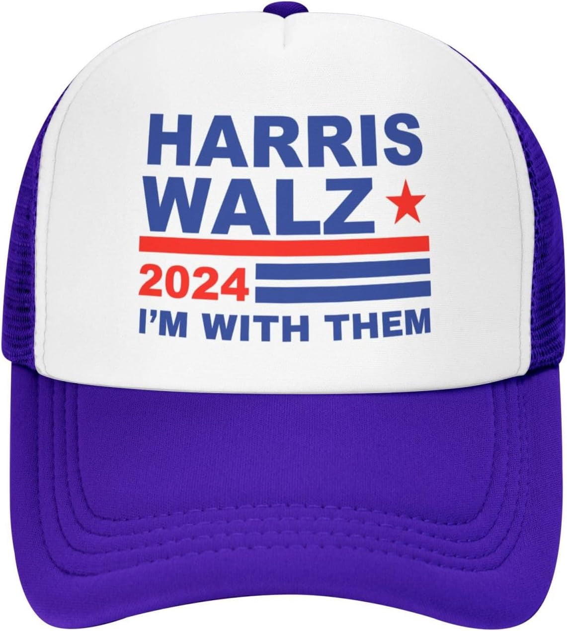 Kamala Harris 2024 hat Tim Walz Waltz Iu2019m with Them Trucker Hat Men ...