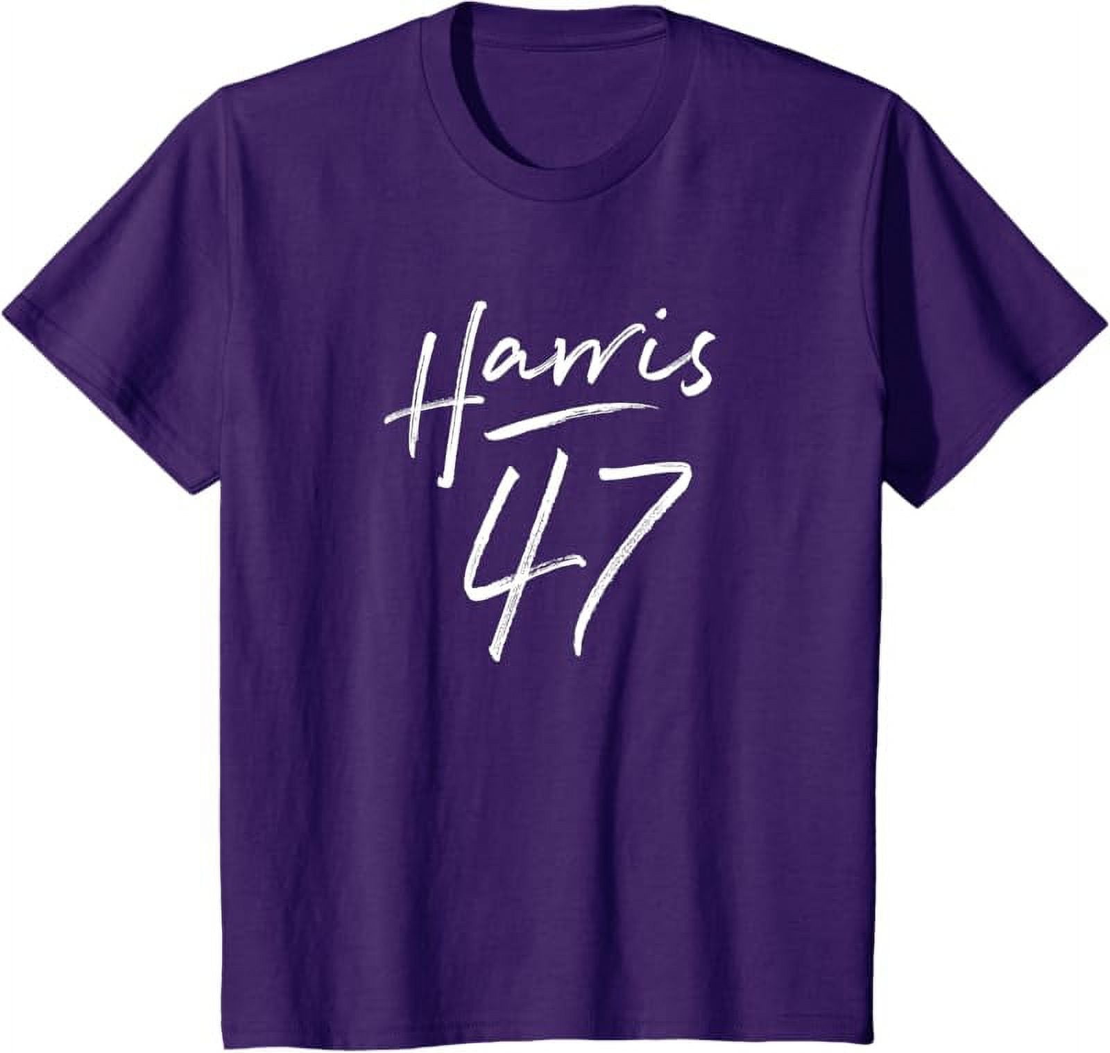 Kamala Harris 47 Feminine Script for Women Girls Harris 2024 T-Shirt ...