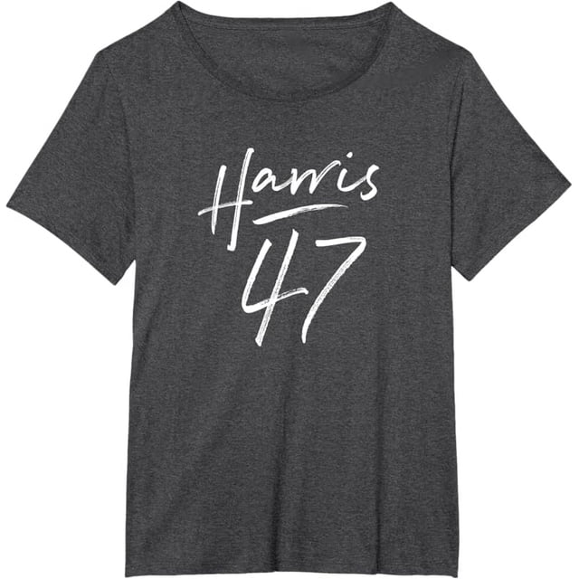Kamala Harris 47 Feminine Script for Women Girls Harris 2024 T-Shirt ...