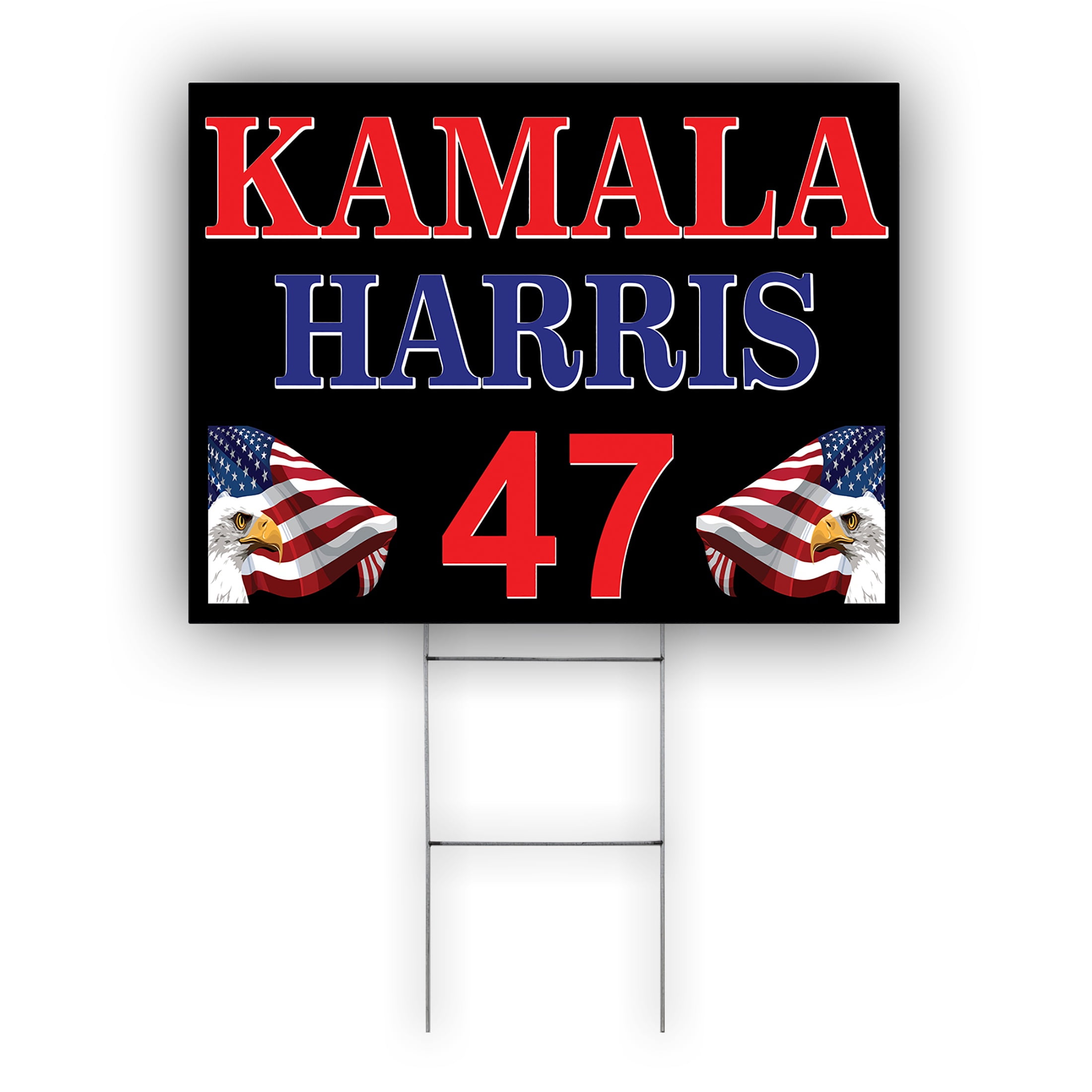 Kamala Harris 47 Vote For USA President Coroplast Yard Sign With H ...