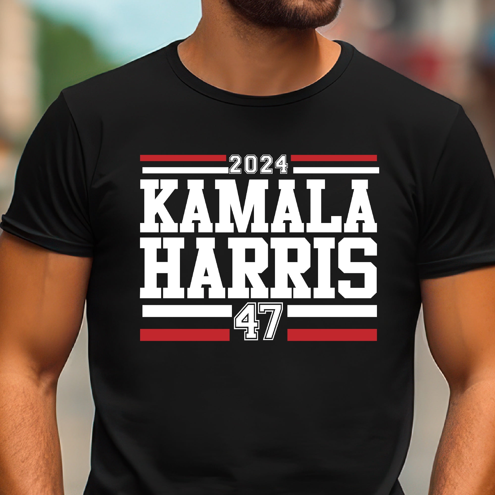 Kamala Harris 47 th President Cotton Crew Neck T-Shirt - Walmart ...