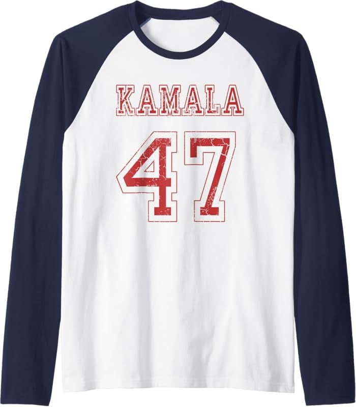 Kamala Harris 47 th President USA America 2024 Election Raglan Baseball ...