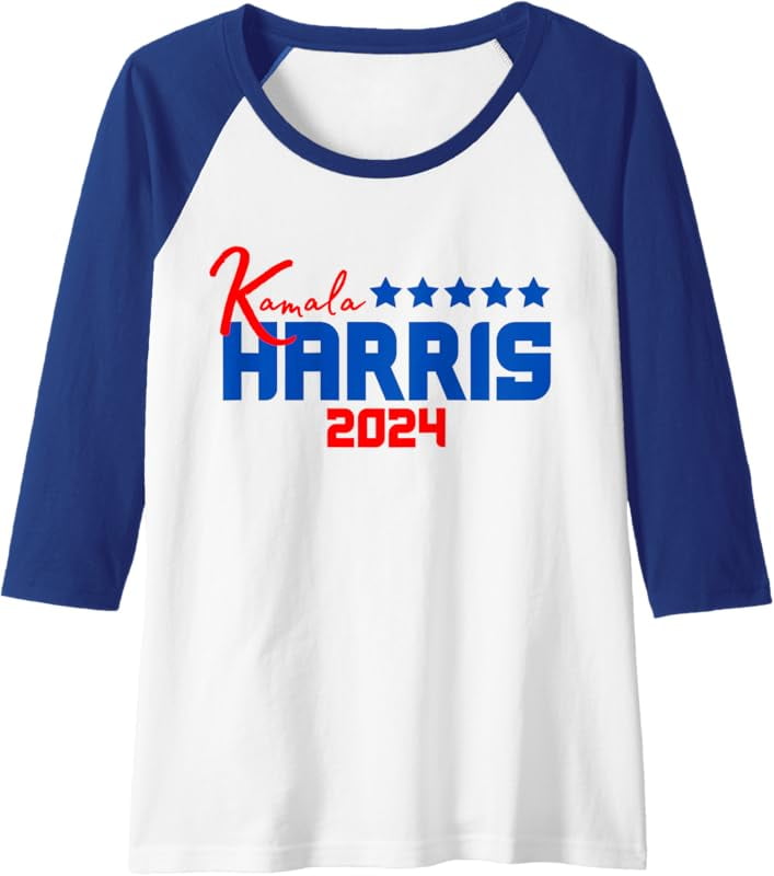 Kamala Harris 47 th President USA America 2024 Election Raglan Baseball ...