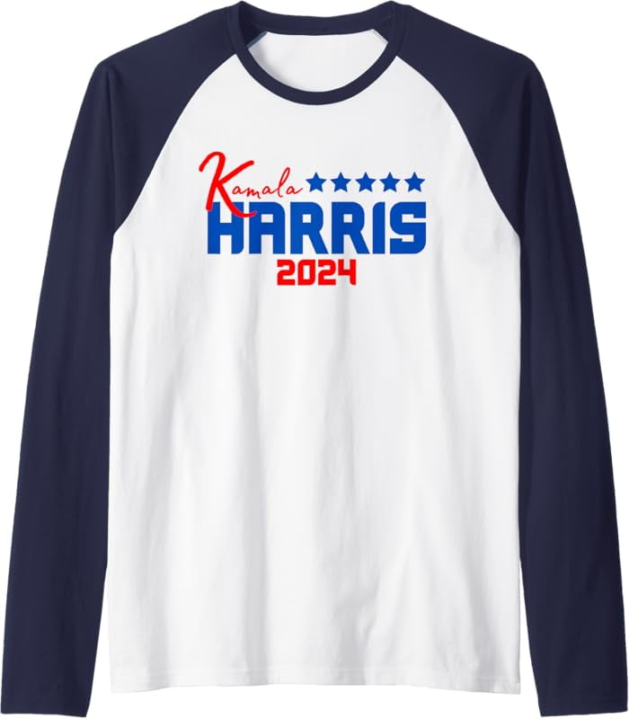Kamala Harris 47 th President USA America 2024 Election Raglan Baseball ...