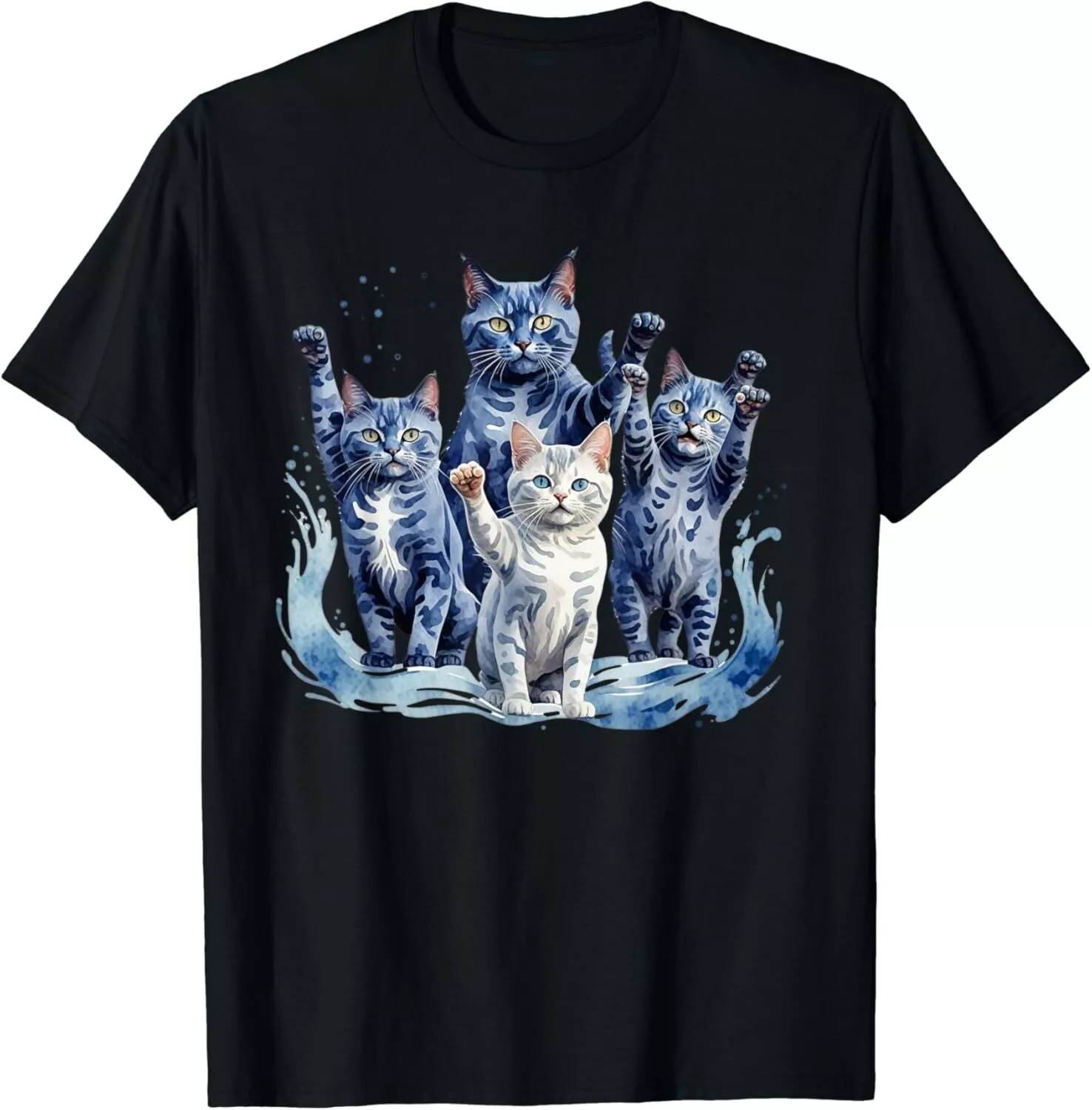 Kamala Harris Blue Cats Wave - Funny for Cat Owners Unisex T-Shirt ...