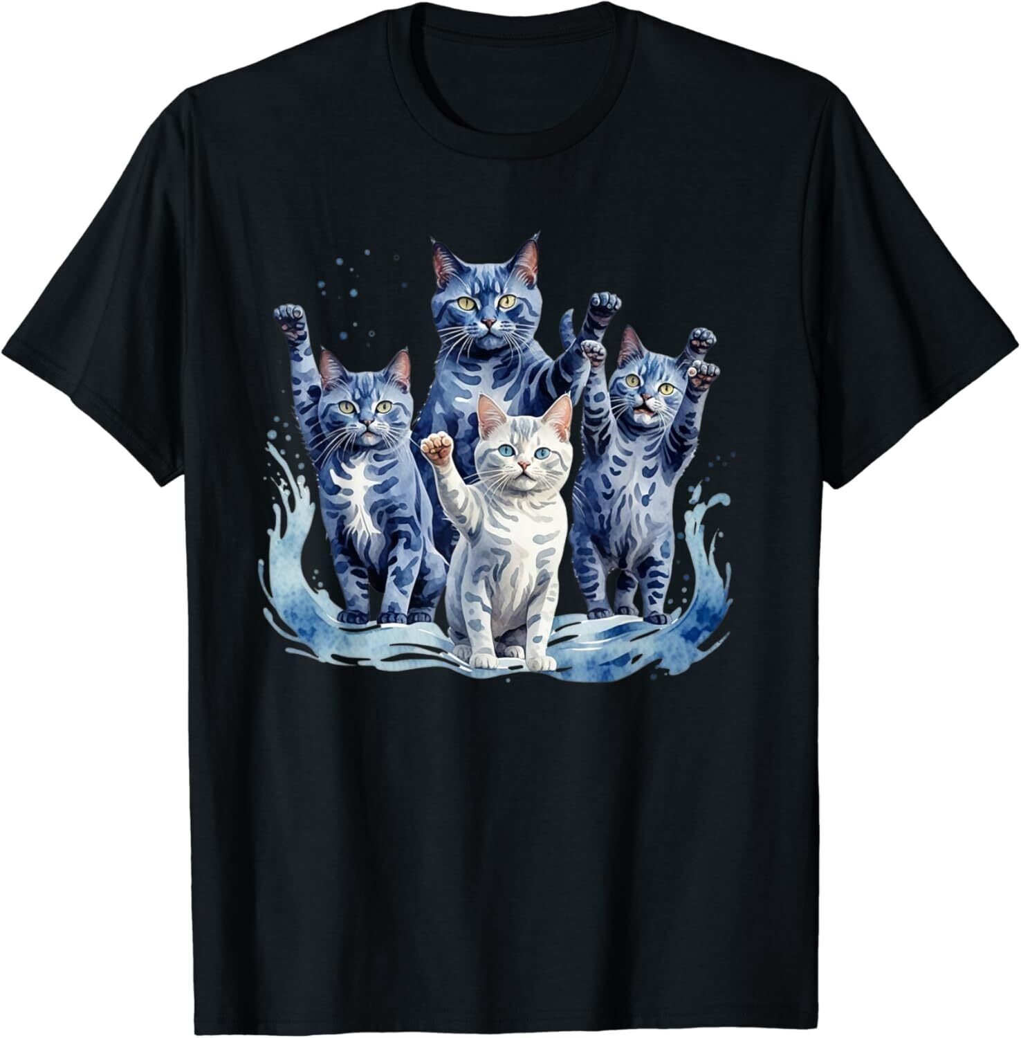Kamala Harris Blue Cats Wave - Funny for Cat Owners Unisex T-Shirt ...