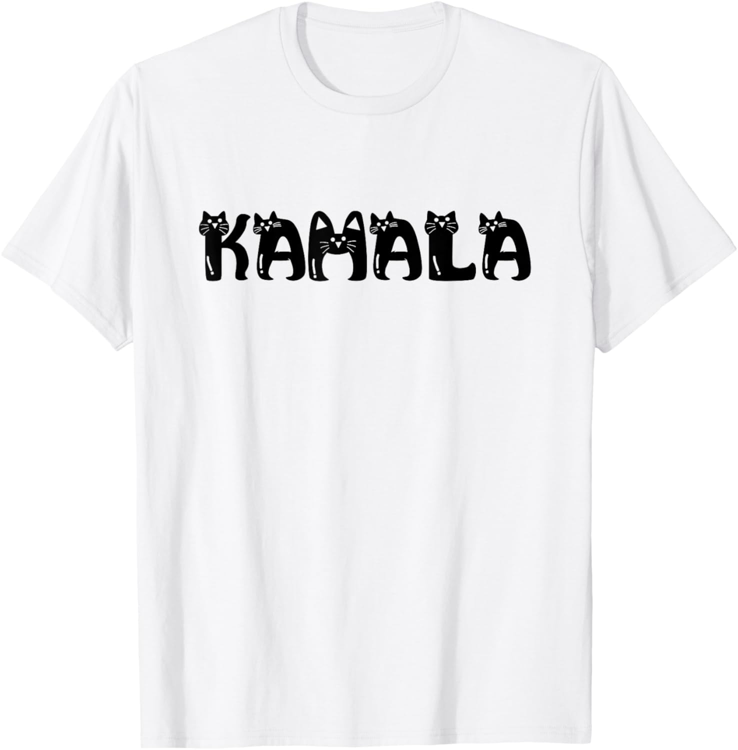 Kamala Harris Cat Lettering Positive Funny 2024 Election T-Shirt ...