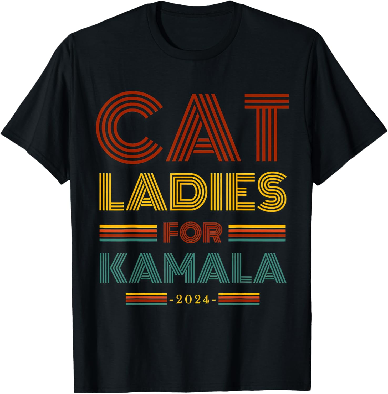 Kamala Harris Cat Lettering Positive Funny T-Shirt - Walmart.com