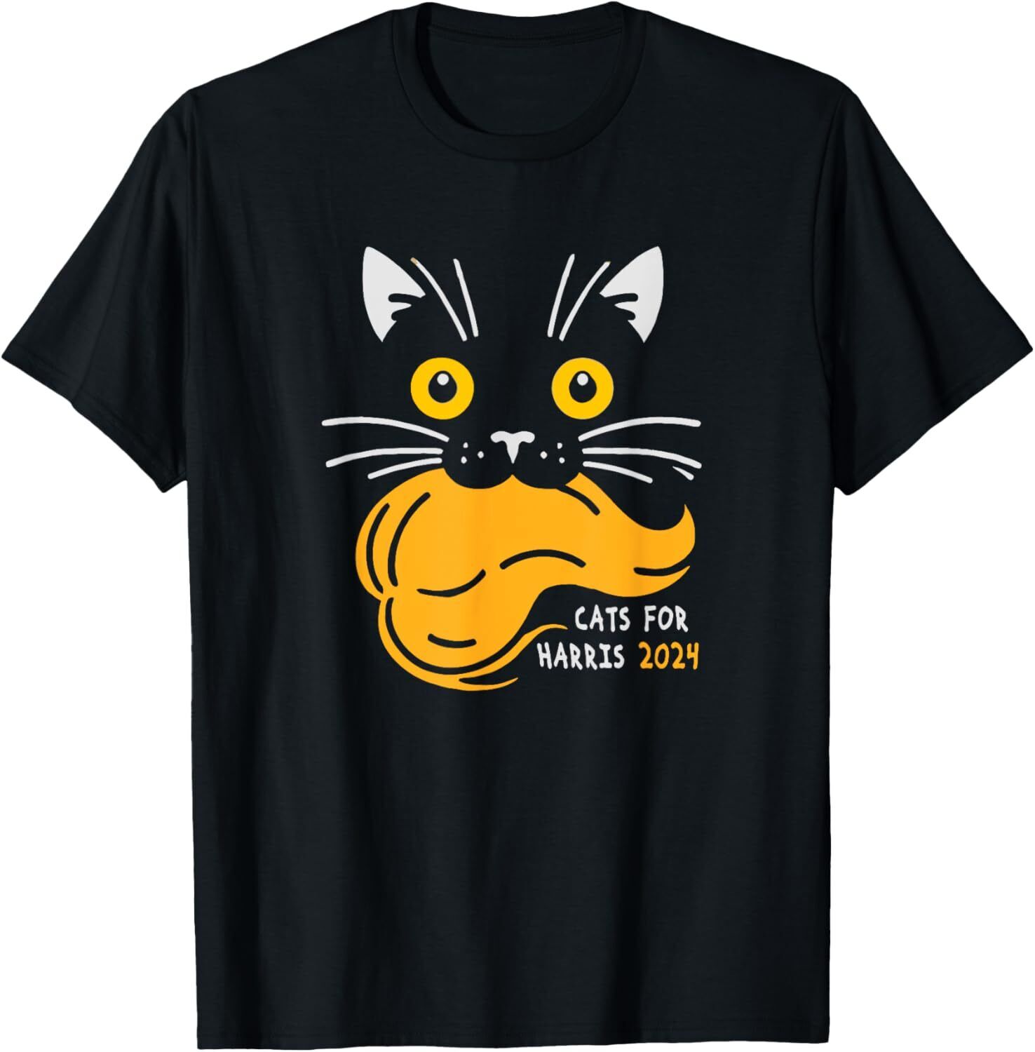 Kamala Harris Cats for Harris 2024 Cute Kamala Halloween Cat T-Shirt ...