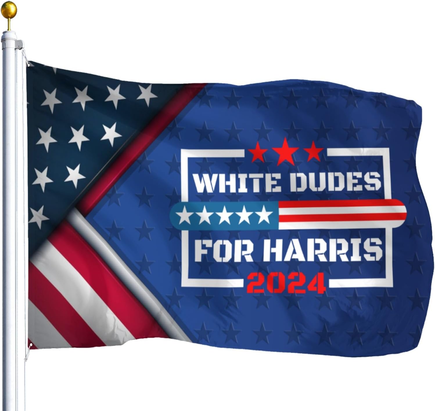 Kamala Harris Flag Harris 2024 Flag White Dudes For Harris Flag ...