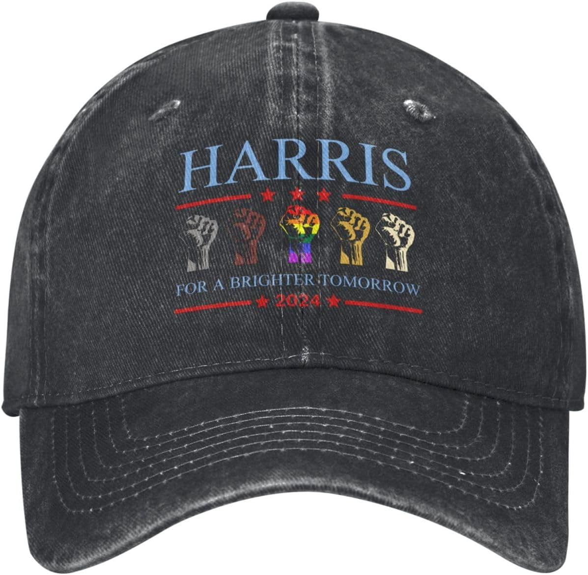 Kamala Harris LGBT Pro Harris 2024 Election LGBT for Harris Denim Cap ...