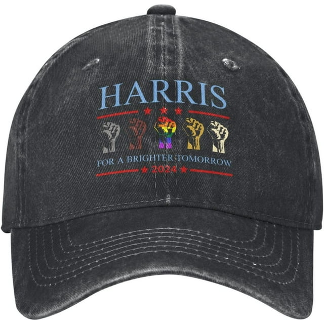 Kamala Harris LGBT Pro Harris 2024 Election LGBT for Harris Denim Cap ...