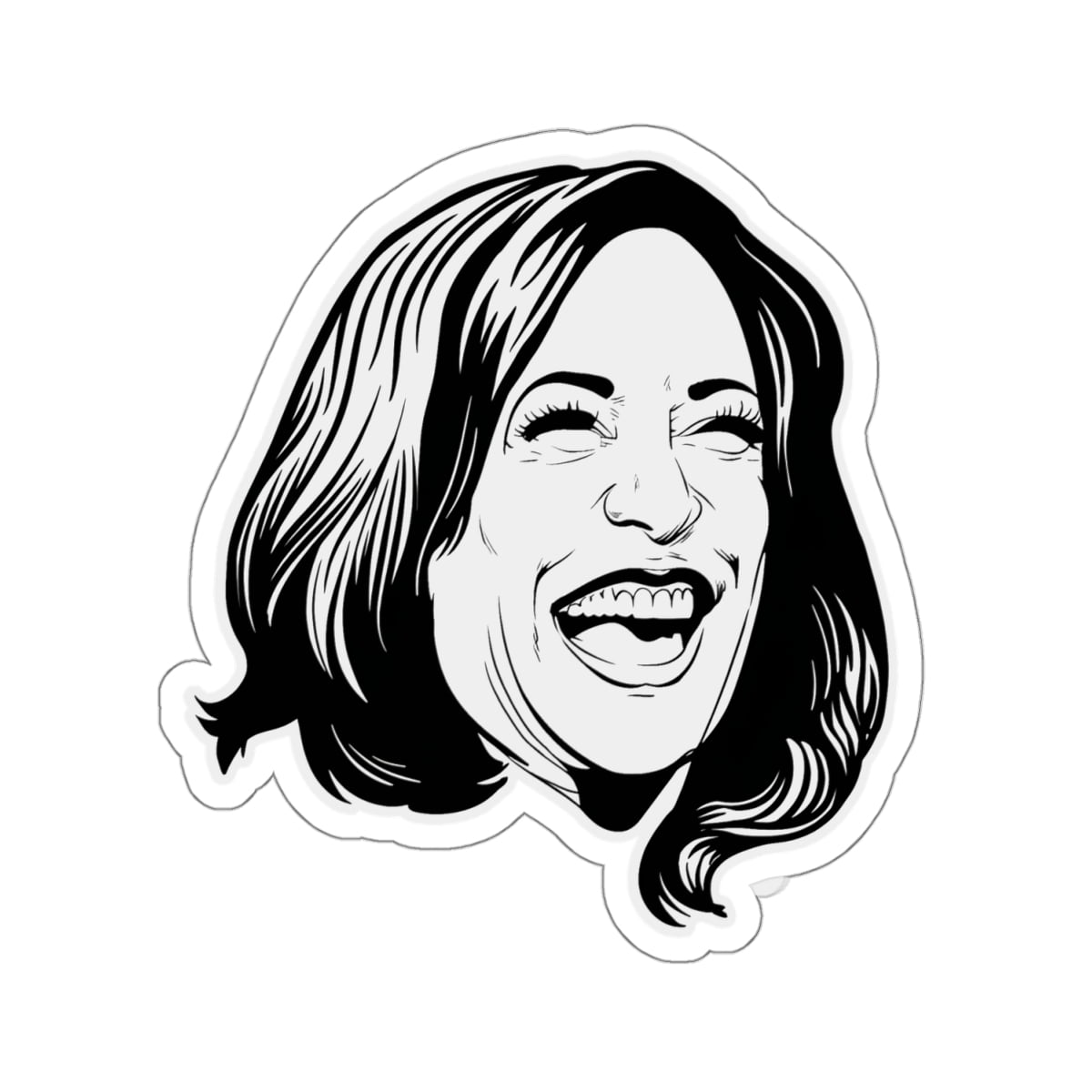 Kamala Harris Laughing Sticker - Walmart.com