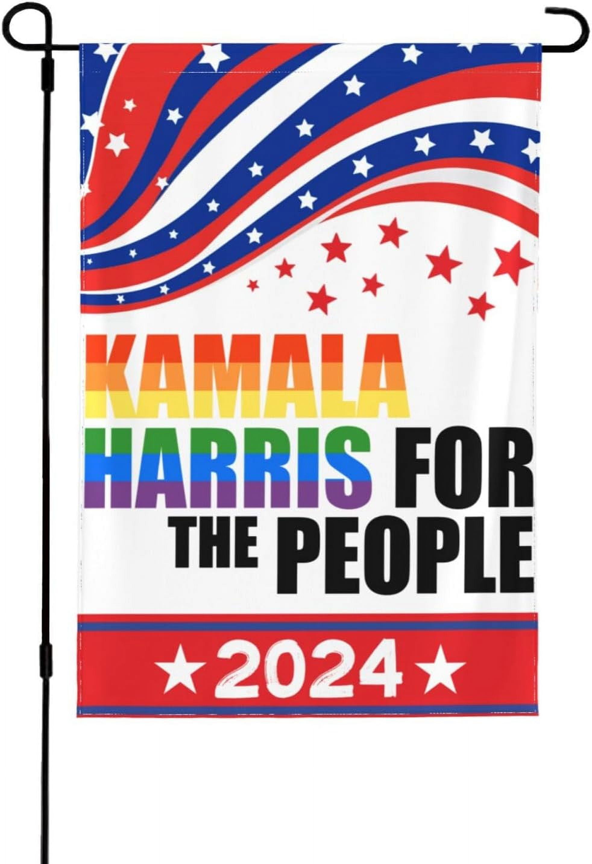 Kamala Harris Lgbt Gay Pride Rainbow Flag Double Sided Kamala Harris ...