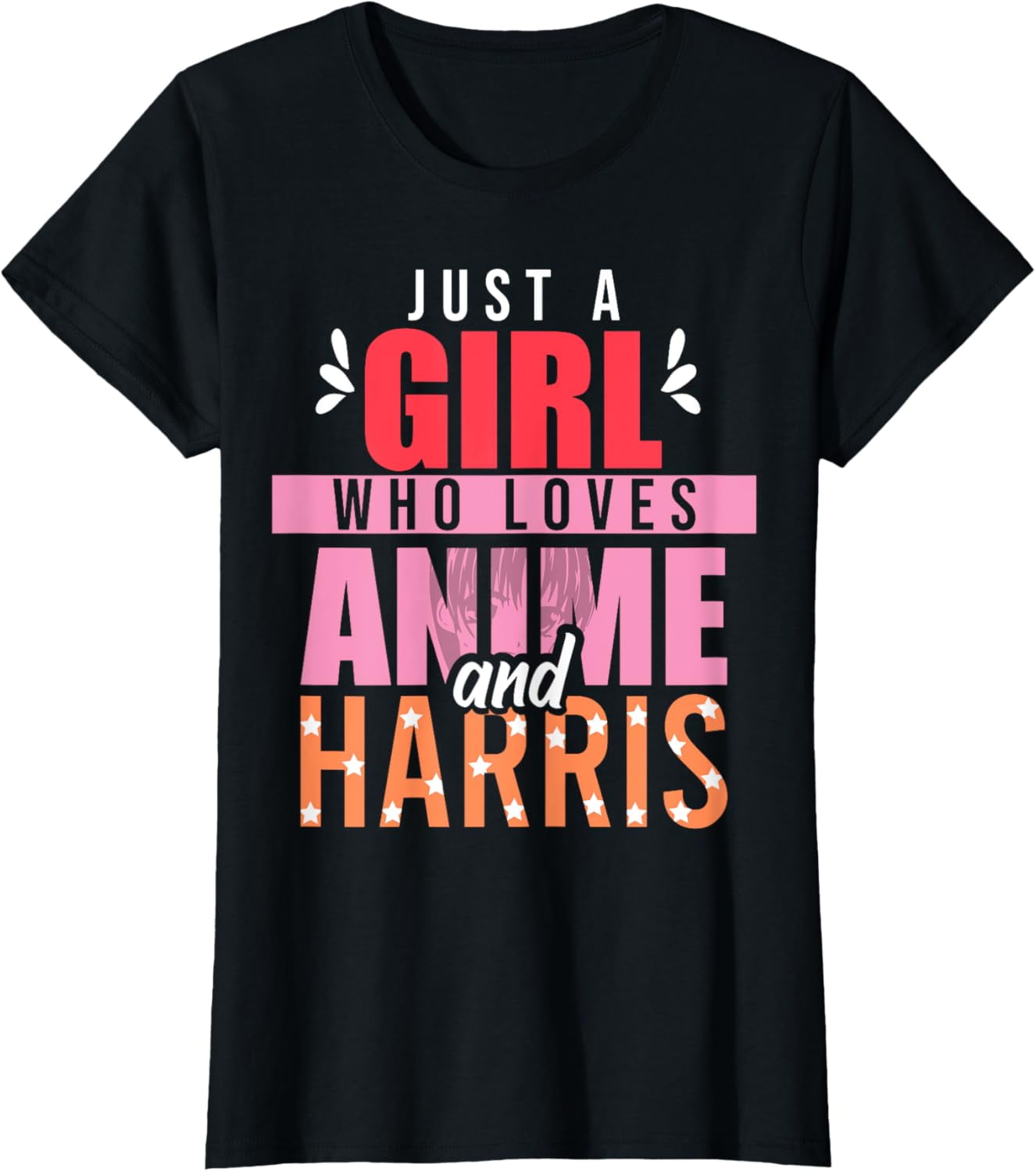 Kamala Harris President 2024 Anime Harris Girl Funny Creative Graphic T ...