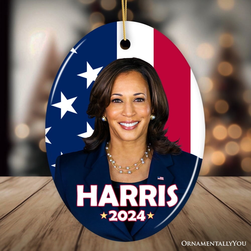 Kamala Harris Presidential Candidate 2024 Ornament, Gift For Patriotic ...