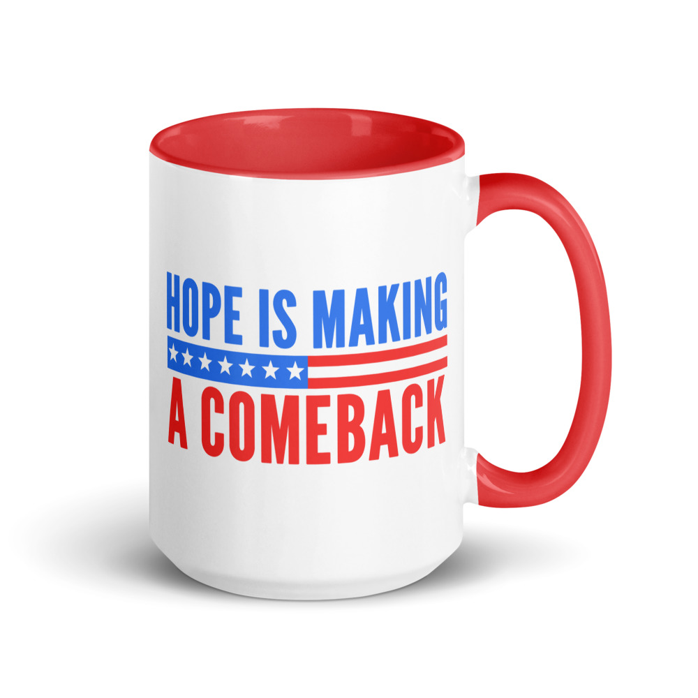 Kamala Harris Presidential Election 2024 Mug with Color Inside, HOPE is ...