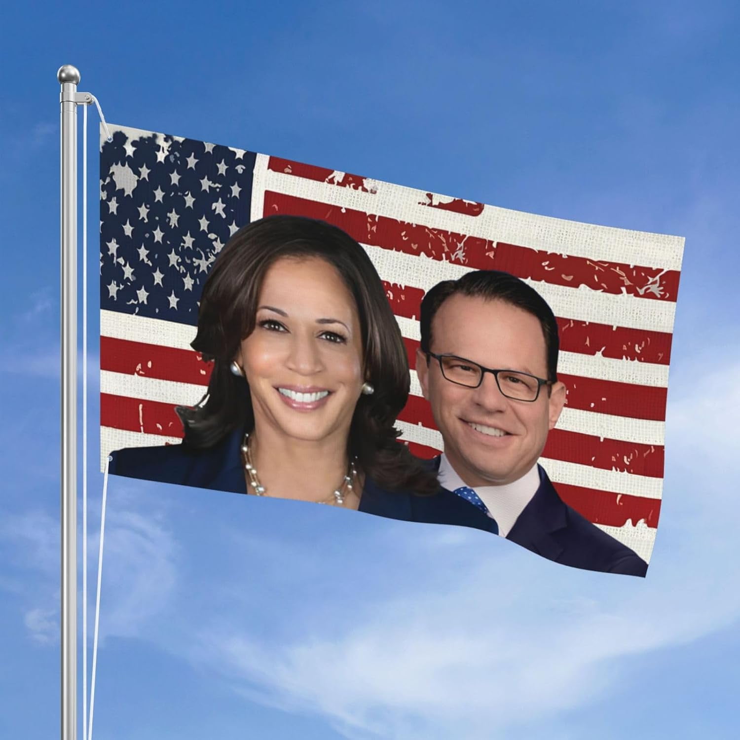 Kamala Harris Shapiro 2024 Flag 3x5ft 3 Ply Double Side Harris For ...