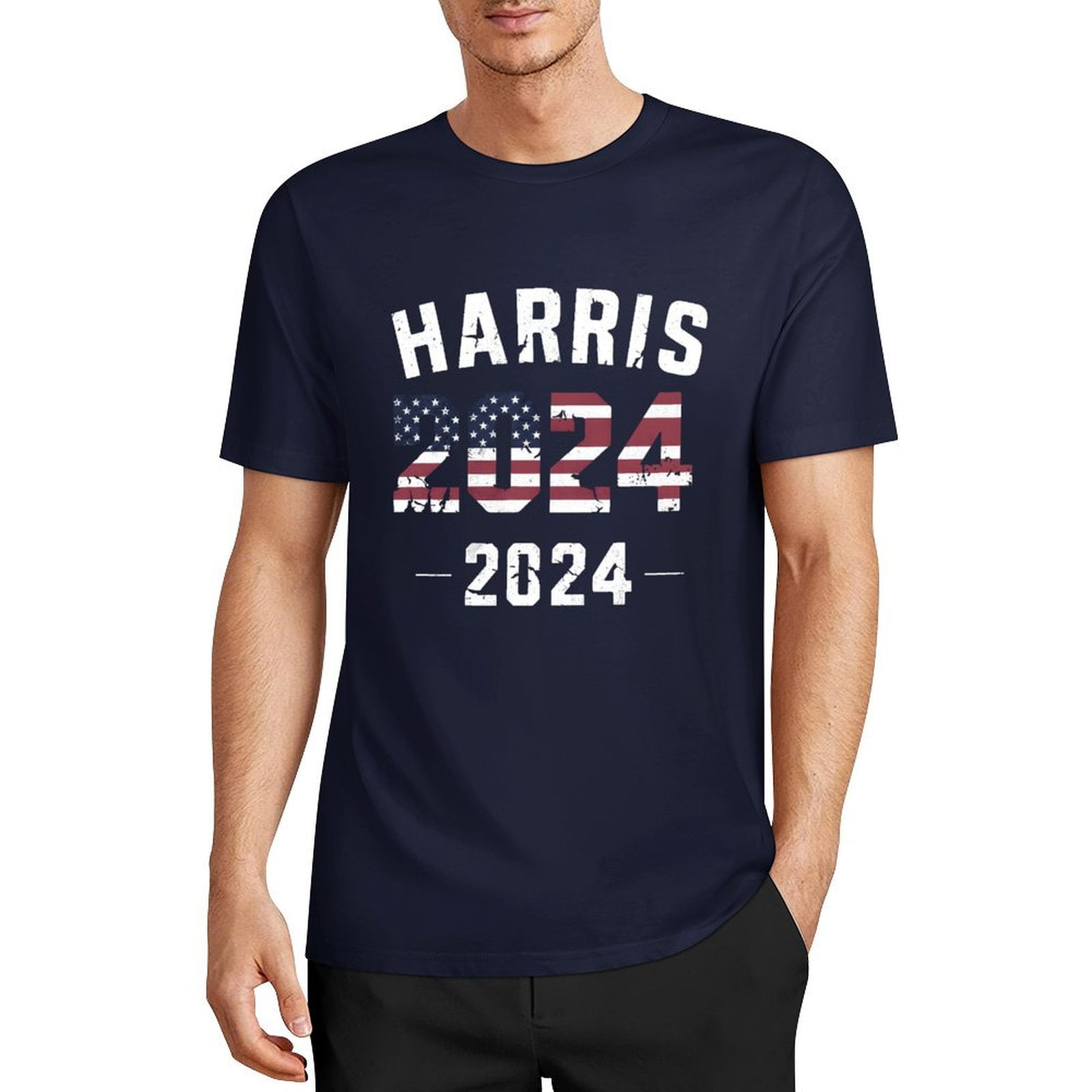 Kamala Harris Shirt 2024 Harris for President USA Flag Tee Shirt ...