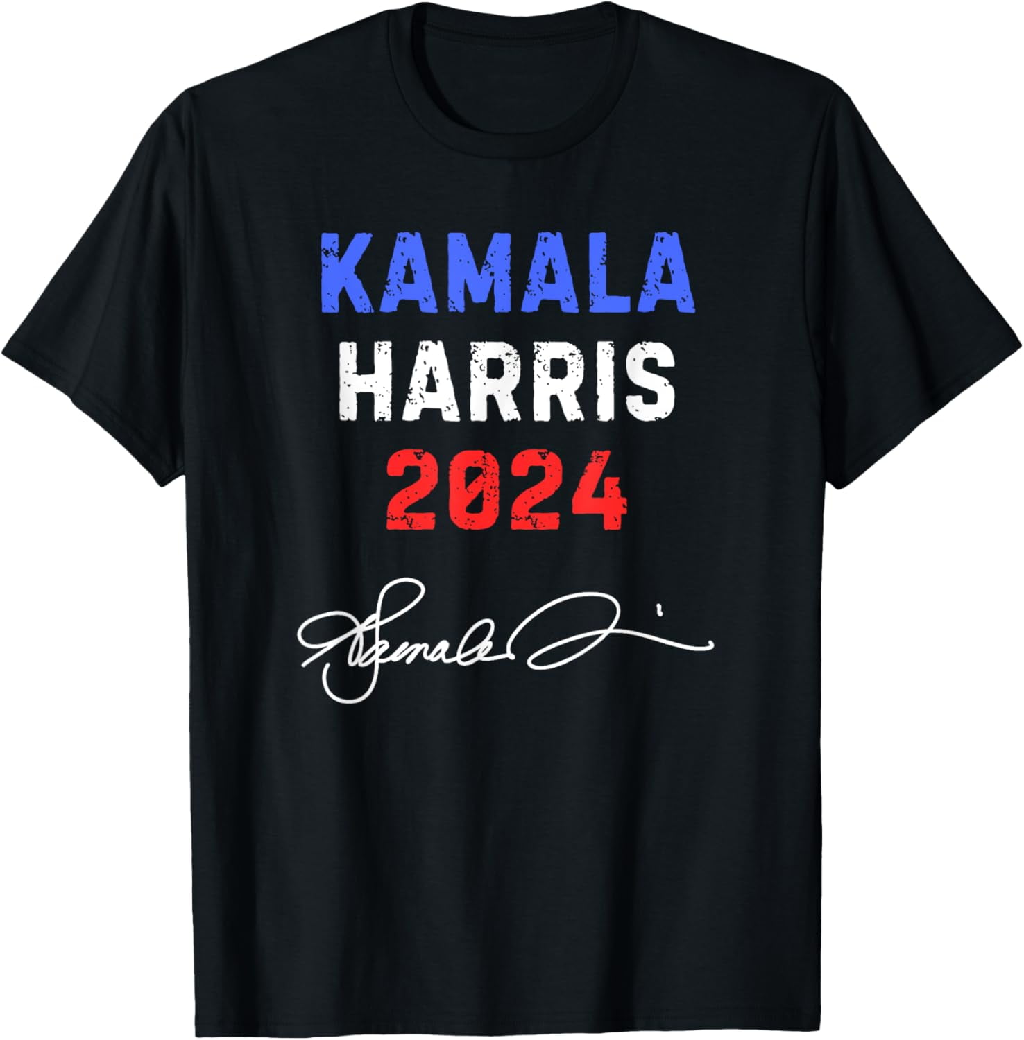 Kamala Harris Signature 47 USA Flag President Vintage T-Shirt - Walmart.com
