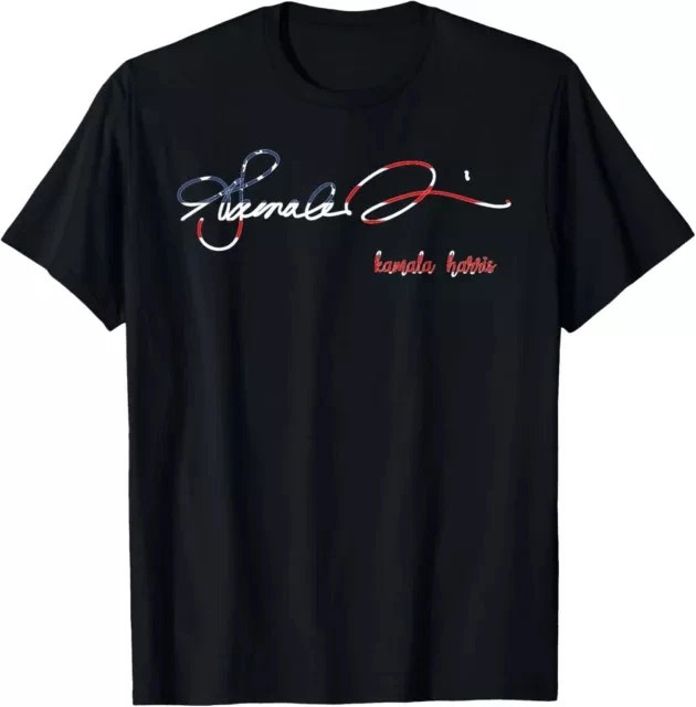 Kamala Harris Signature USA Flag Color 4th of July Tee - Walmart.com