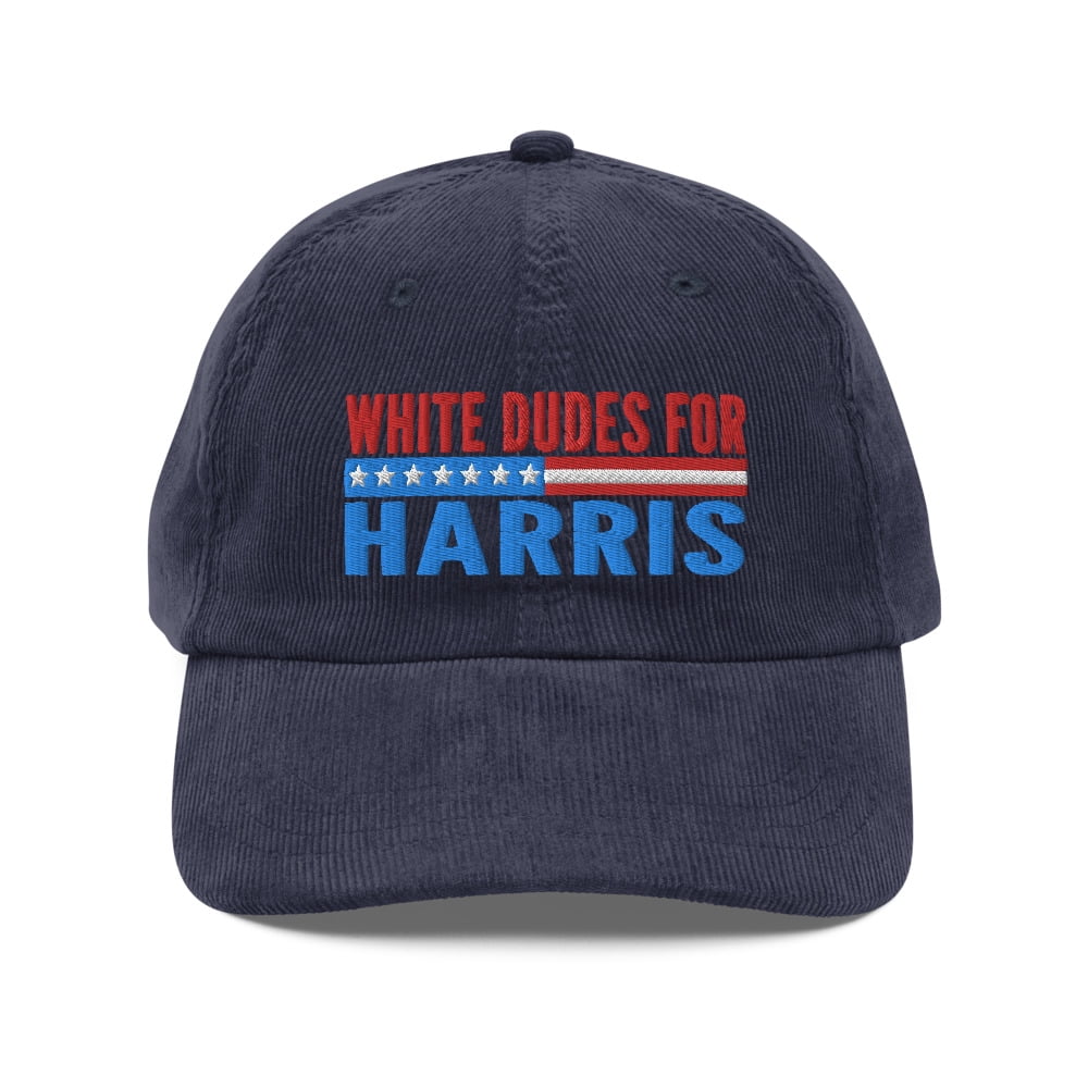 Kamala Harris Supporter 2024 Embroidered Vintage Corduroy Cap, White ...