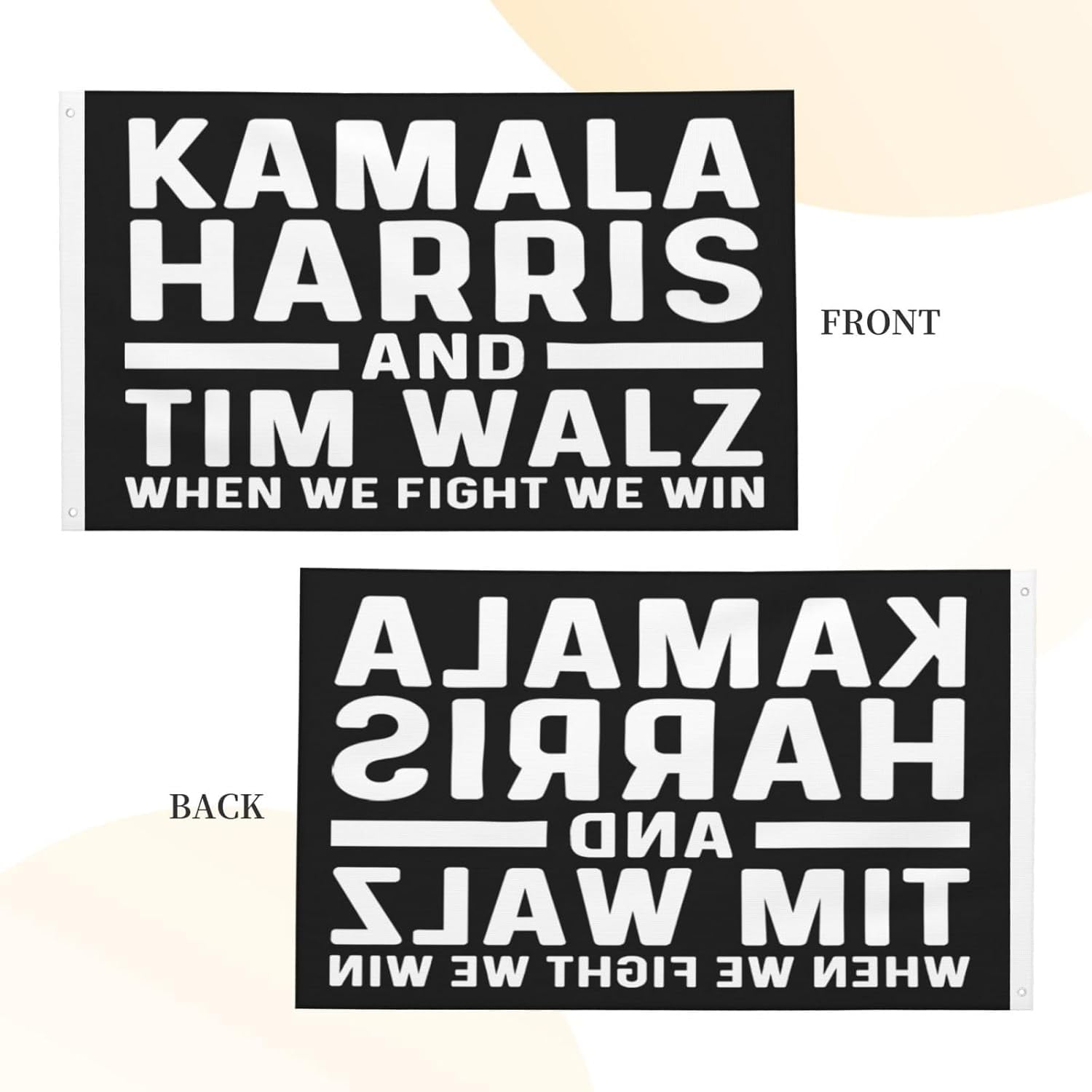 Kamala Harris Tim Waltz 2024 Flag Kamala Harris And Tim Walz When We ...