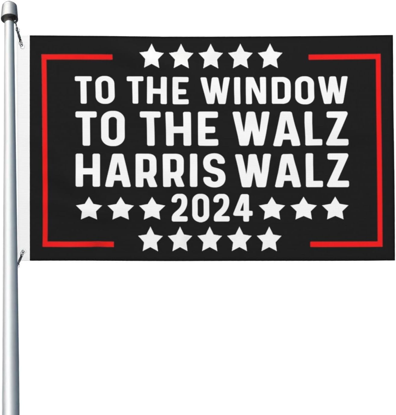 Kamala Harris Tim Waltz 2024 Flag To The Window To The Walz Harris Walz ...