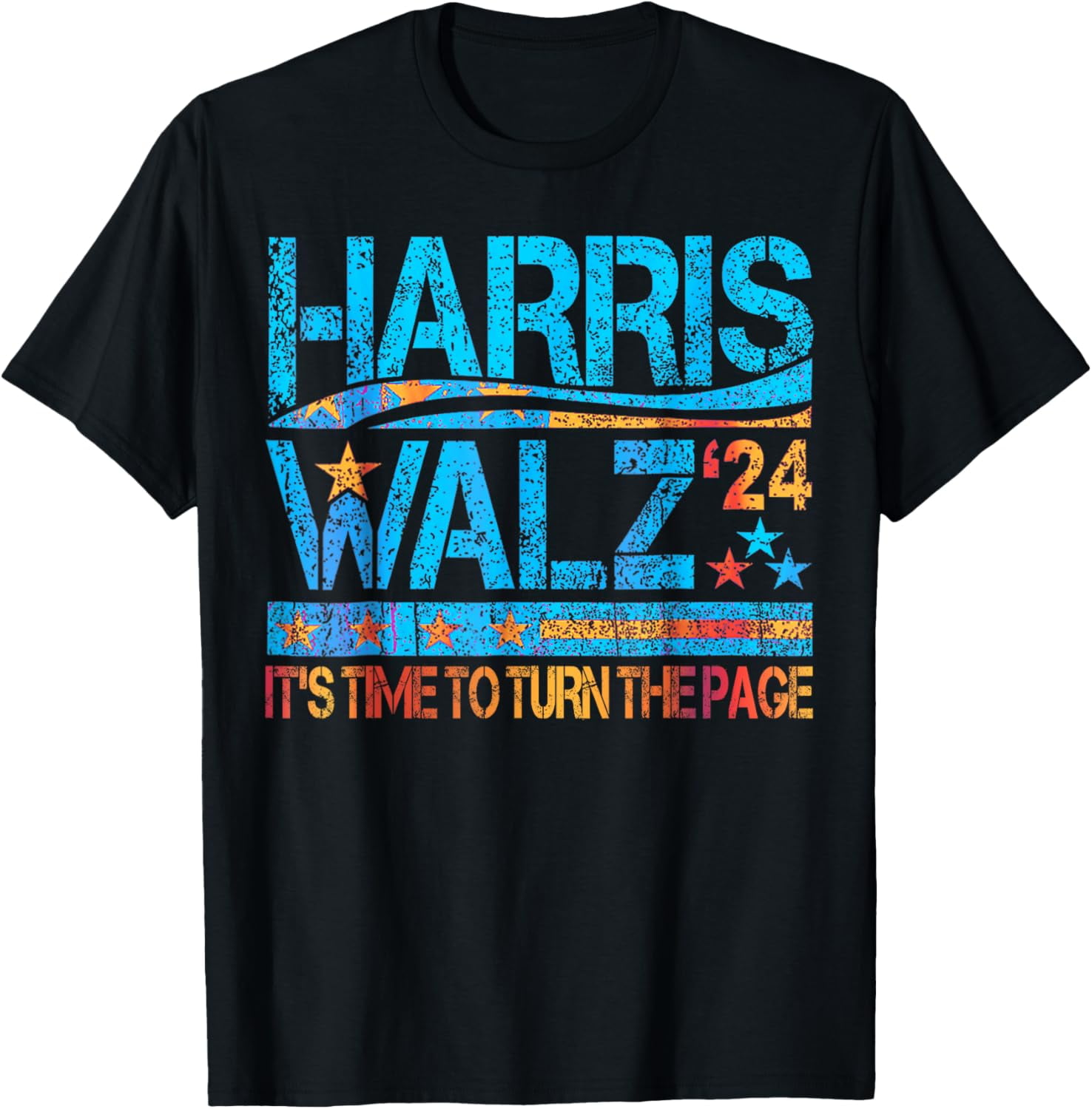 Kamala Harris Tim Waltz It's Time To Turn The Page T-Shirt - Walmart.com