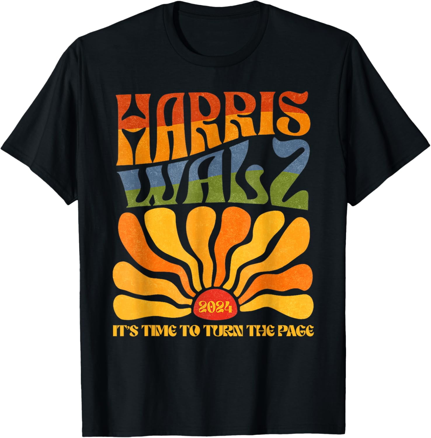 Kamala Harris Tim Waltz It's Time To Turn The Page T-Shirt - Walmart.com
