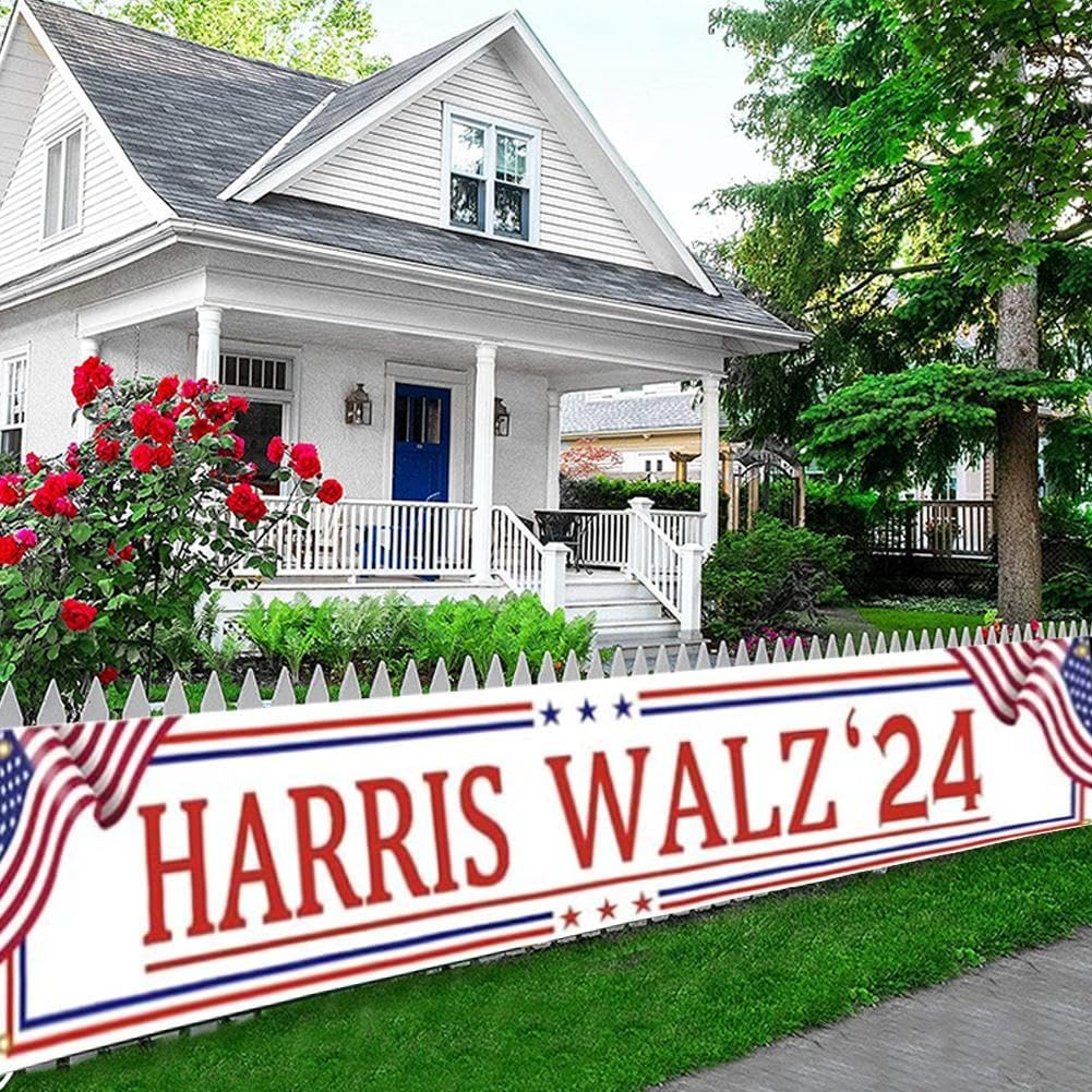 Kamala Harris Tim Walz 2024 Banner, Harris Tim Walz 2024 Flag, Large ...