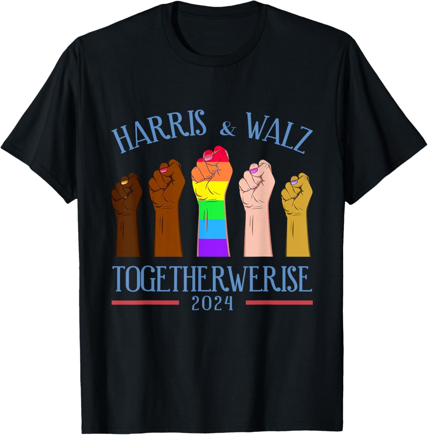 Kamala Harris Tim Walz 2024 Election LGBT Harris Walz Waltz T-Shirt ...