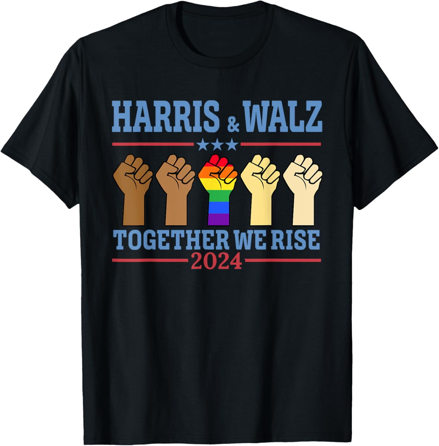 Kamala Harris Tim Walz 2024 Election LGBT Harris Walz Waltz T-Shirt ...