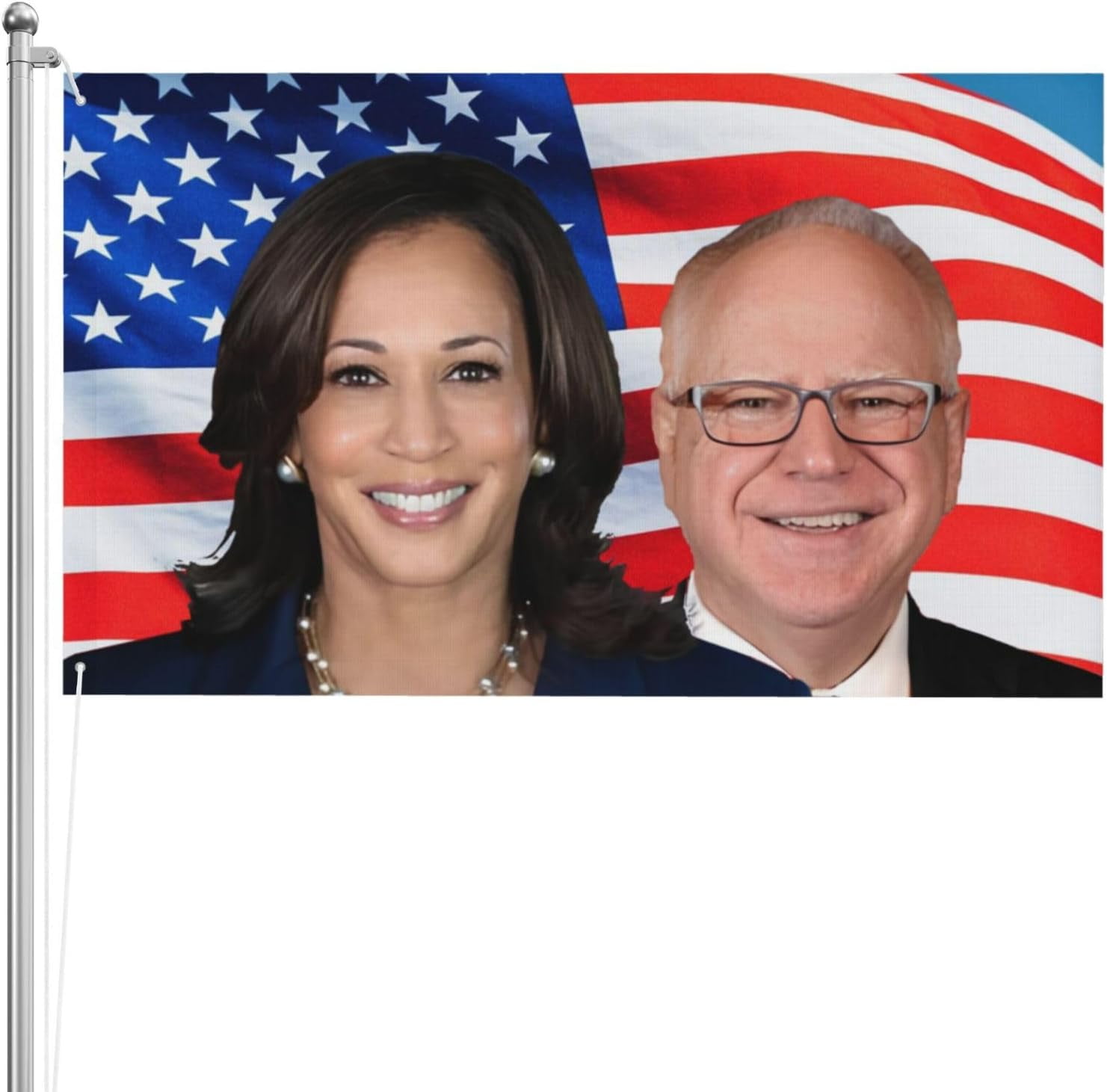 Kamala Harris Tim Walz 2024 Flag 3x5ft 3 Ply Double Side Harris For ...