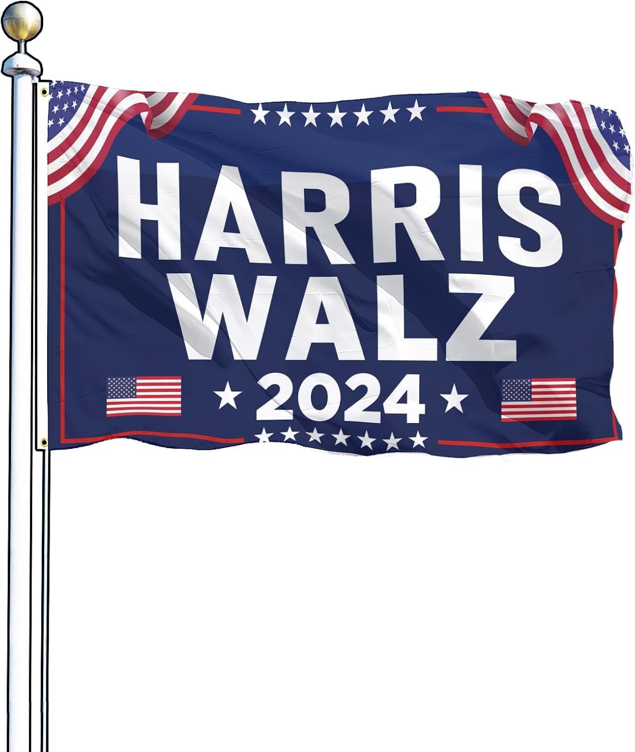 Kamala Harris Tim Walz 2024 Flag for President Flag Harris 2024 Flags ...