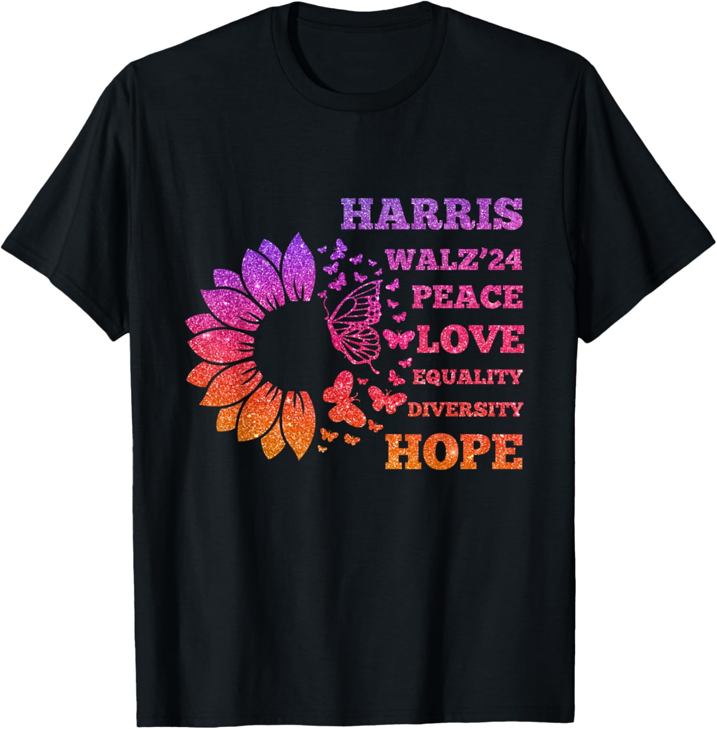 Kamala Harris Tim Walz 2024 LGBT Peace Harris Walz Waltz T-Shirt ...