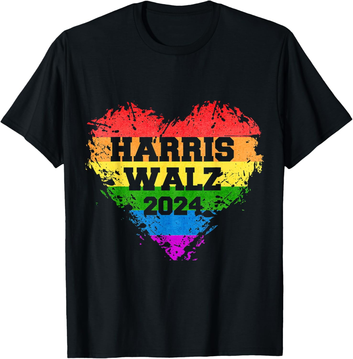 Kamala Harris Tim Walz 2024 Peace LGBT Harris Walz Waltz T-Shirt ...