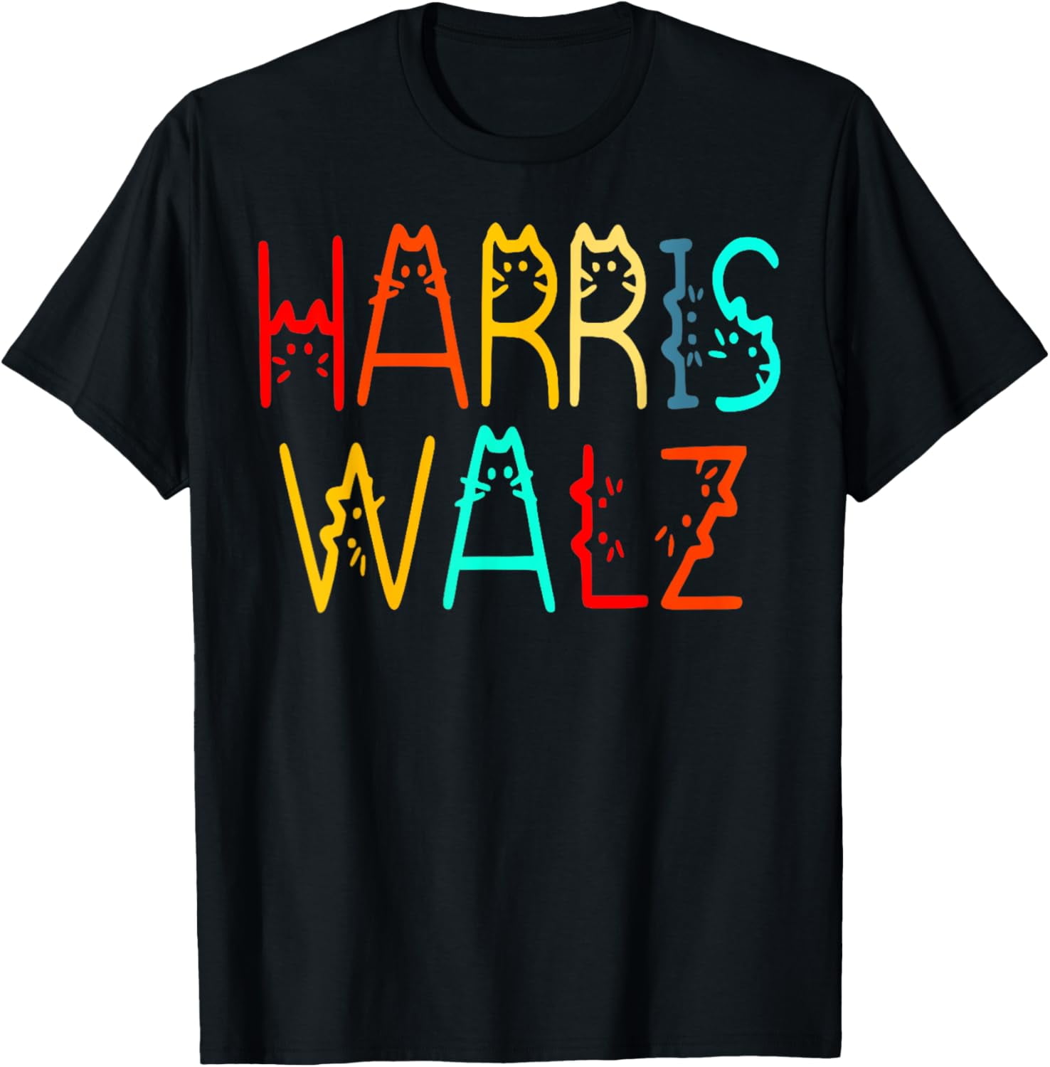 Kamala Harris Tim Walz 2024 Peace LGBT Harris Walz Waltz T-Shirt ...