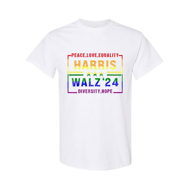 Kamala Harris Tim Walz 2024 Peace Lgbt Harris Walz Waltz T Shirt