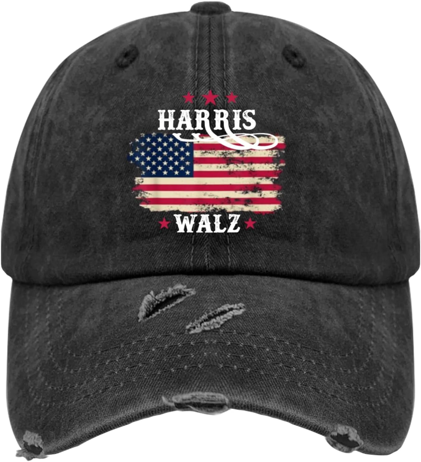 Kamala Harris Tim Walz 2024 Usa Flag Election Hat Men Vintage Mesh Cap