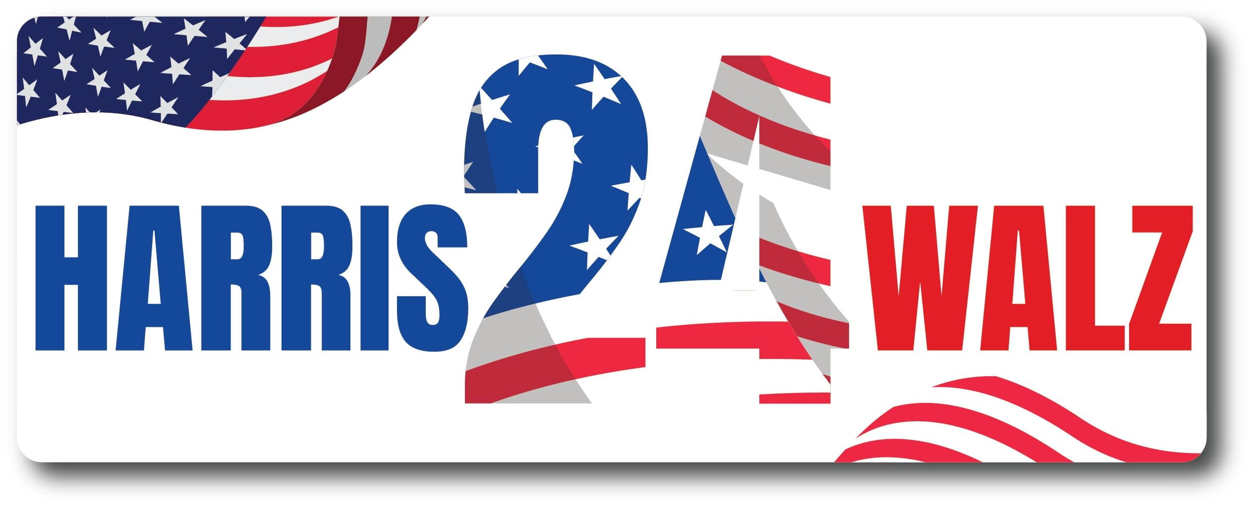 Kamala Harris Tim Walz Walts 2024 Election Magnetic Decal, 3"x8 ...